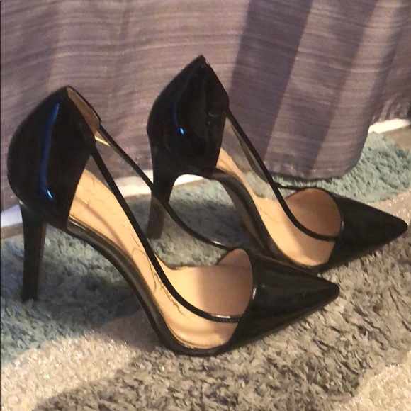 Jessica Simpson | Shoes | Jessica Simpson Pointed Toe Vinyl Heels ...